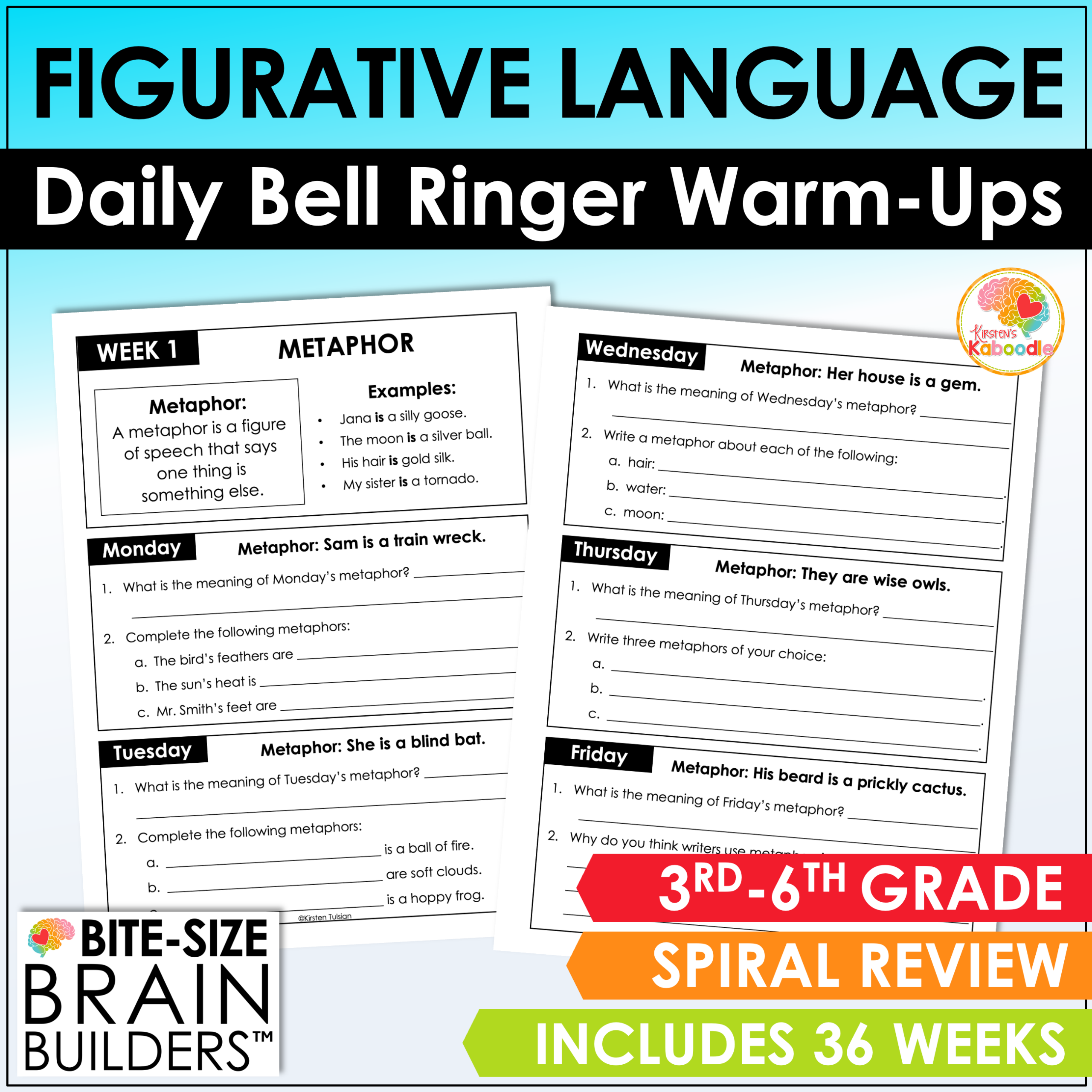 Figurative Language Daily Bell Ringer: Warm-Ups for One Year