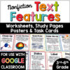 Nonfiction Text Features Posters, Printables, and Task Cards