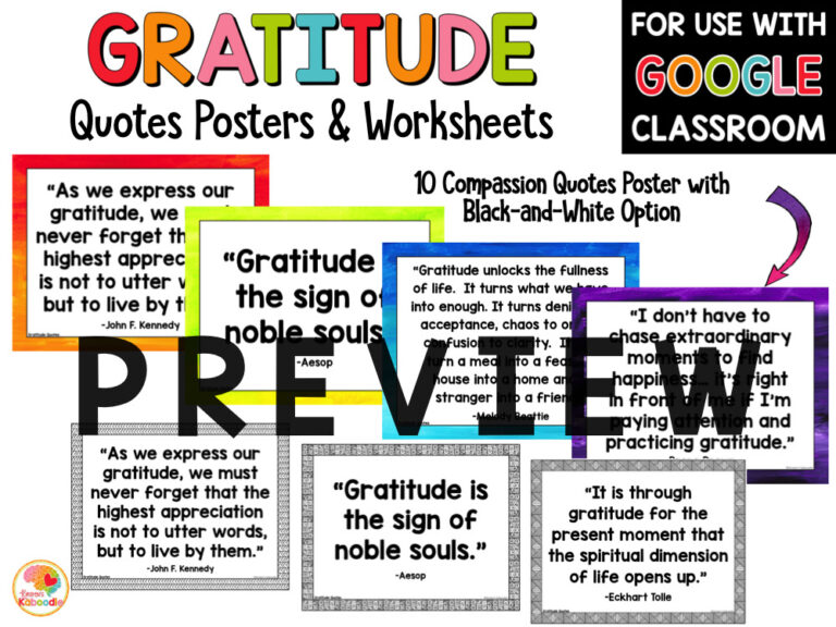 Gratitude Quotes Posters and Printables