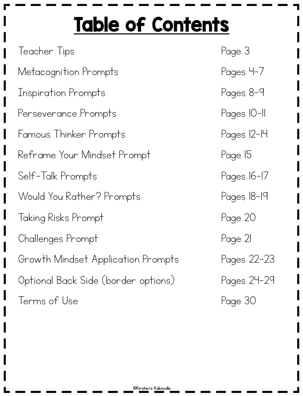Growth Mindset Journal Prompts for 4th Grade and Up
