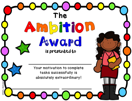 End of Year Character Traits Awards (for Upper Grades)