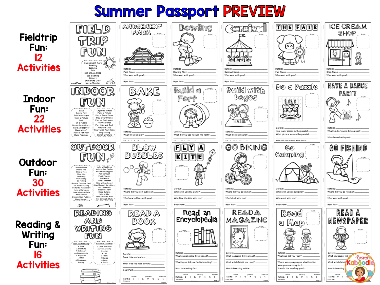 Summer Passport Activity Booklet