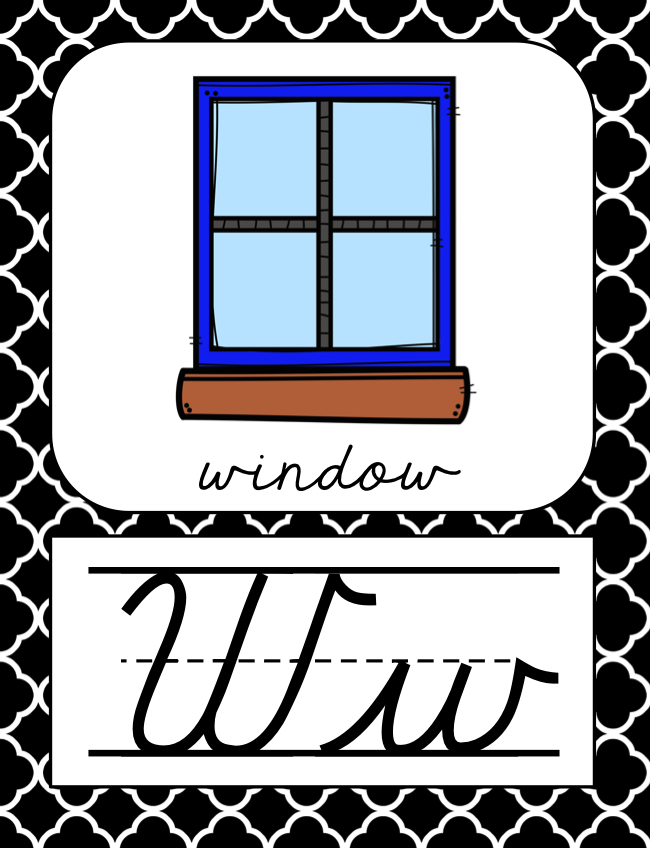 Alphabet Posters - Black and White Theme