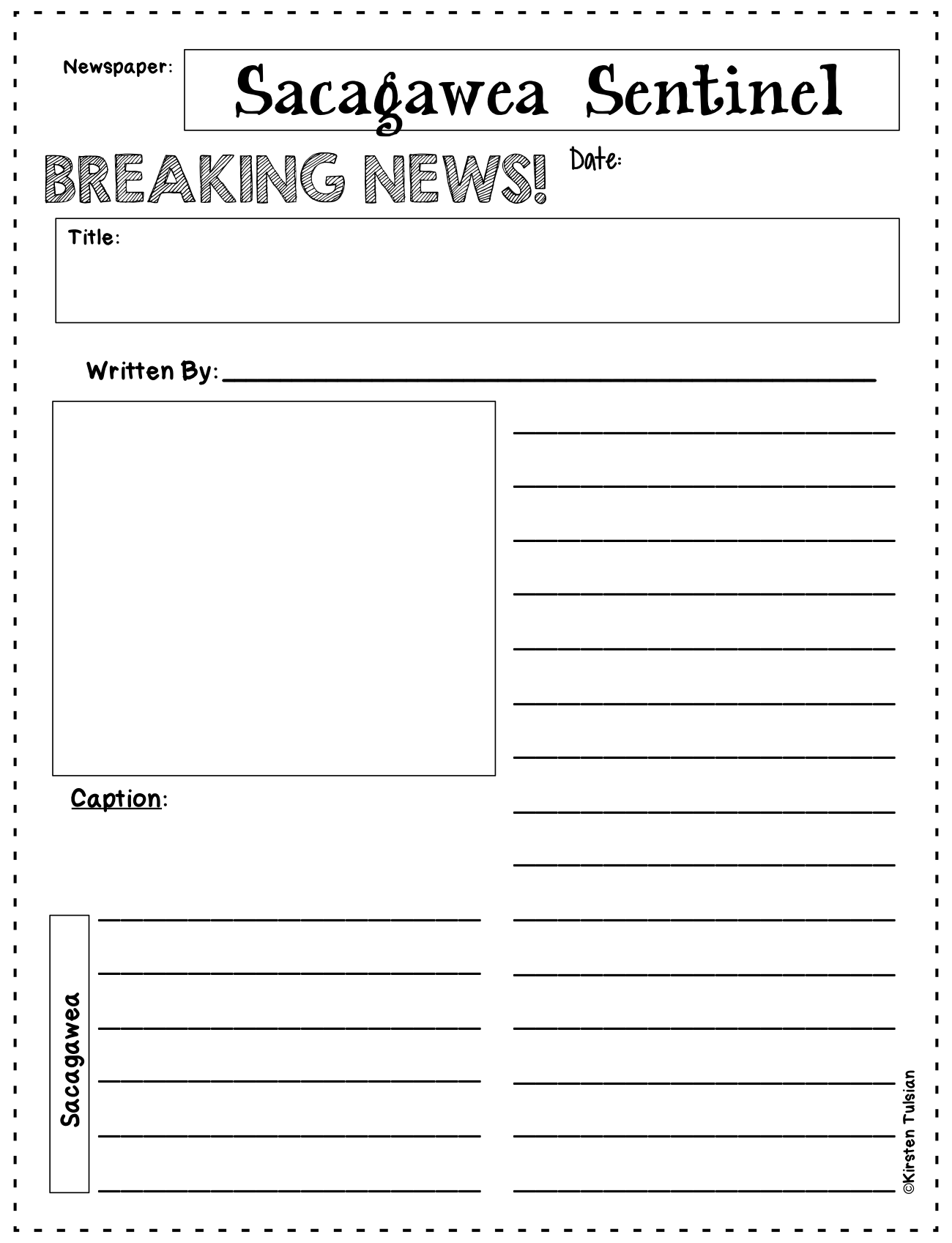 I am Sacagawea by Brad Meltzer Literature Unit Activities