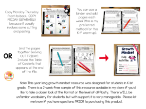Growth Mindset Bell Ringers MULTI-LEVEL BUNDLE with Digital Option in ...