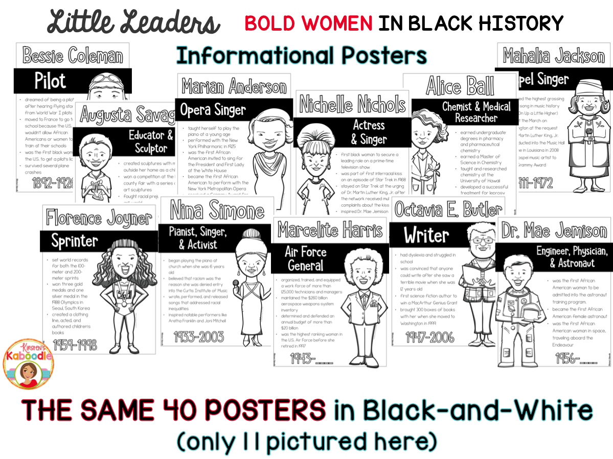 Little Leaders: Bold Women in Black History POSTERS