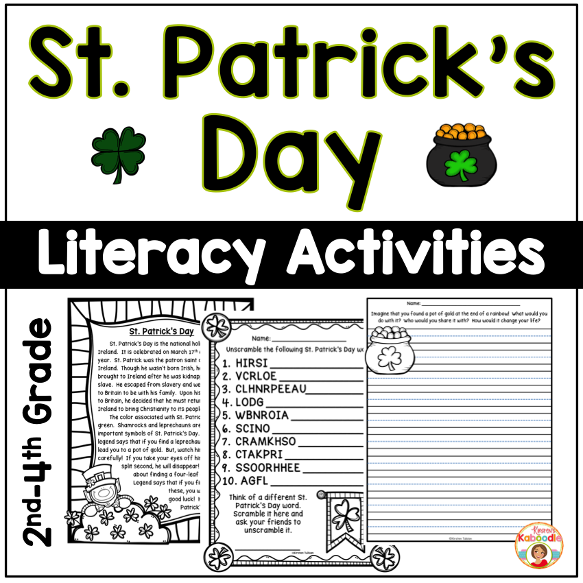 St. Patrick's Day Literacy Activities - NO PREP