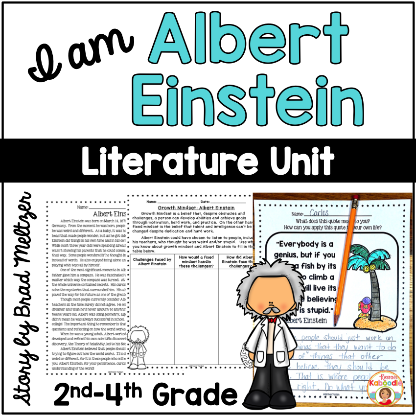 I am Albert Einstein by Brad Meltzer Literature Activities