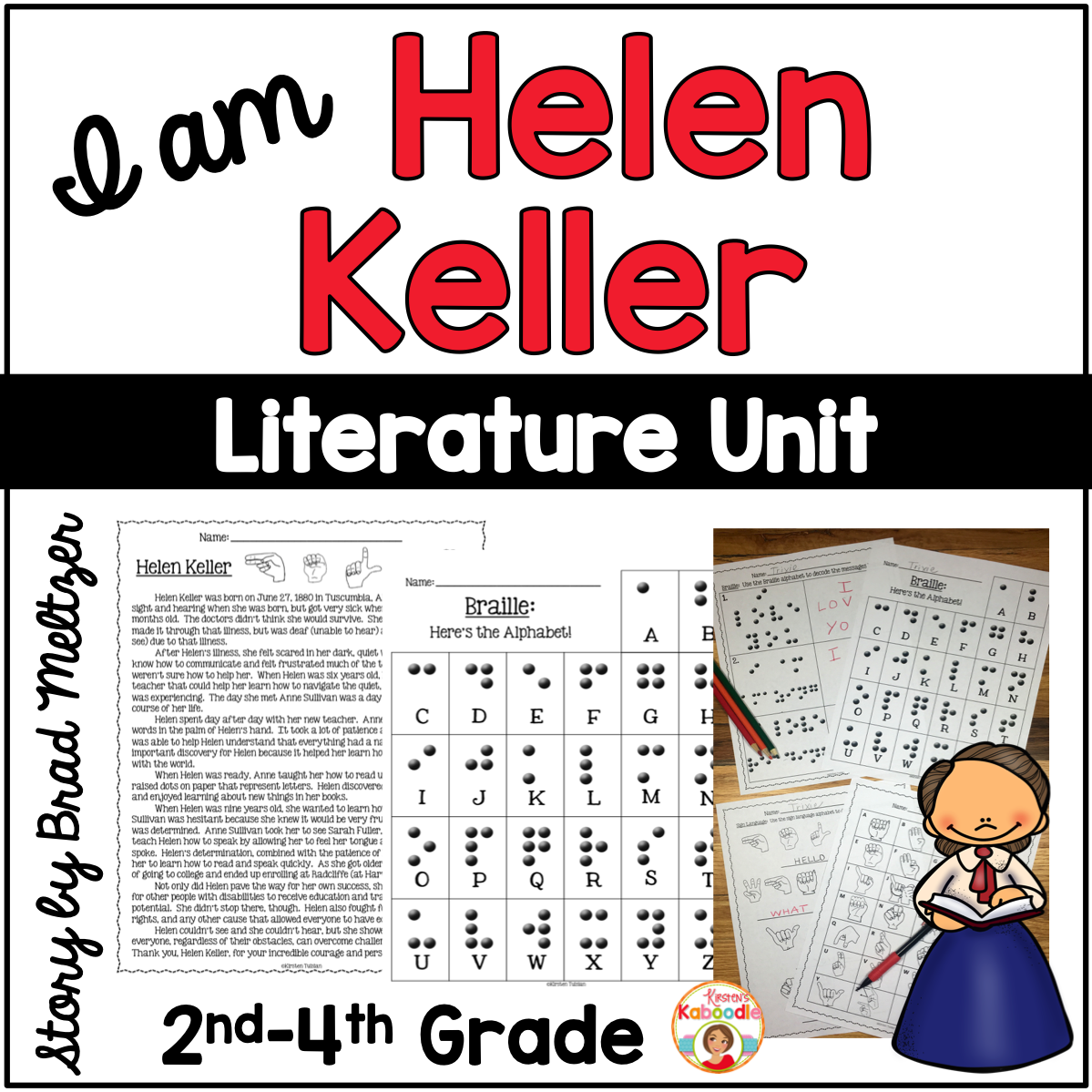 I am Helen Keller by Brad Meltzer Literature Activities