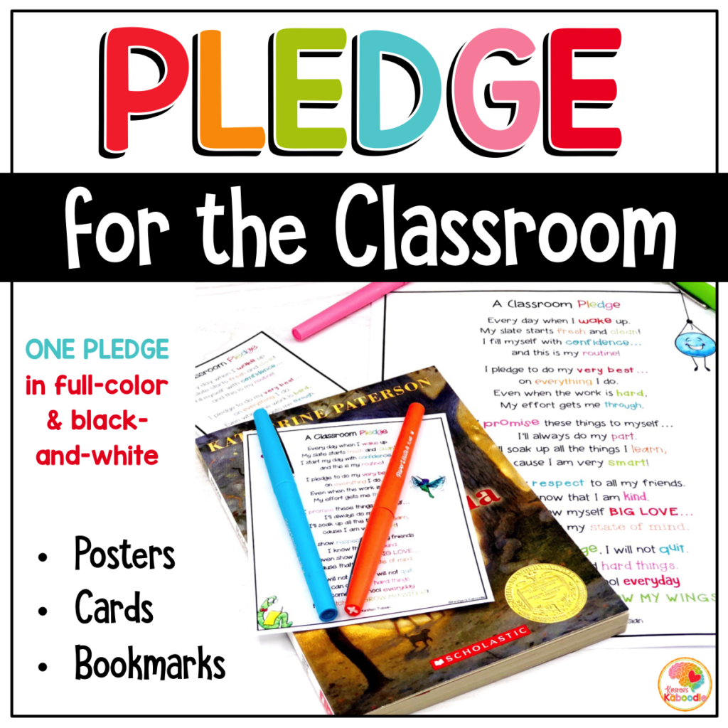 Daily Pledge for the Classroom for Any Grade • Kirsten's Kaboodle