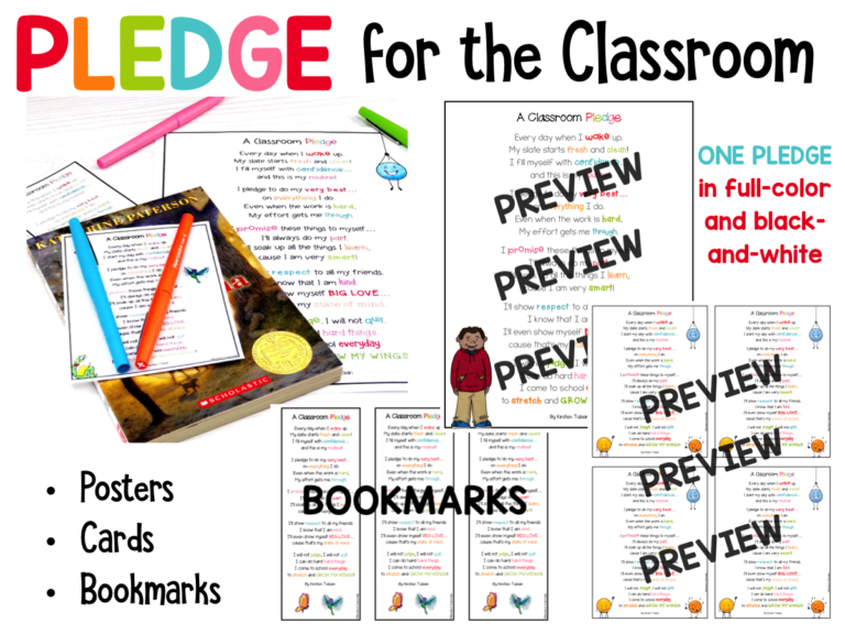 Daily Pledge for the Classroom for Any Grade • Kirsten's Kaboodle