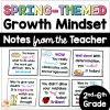 Spring-Themed Growth Mindset Notes from the Teacher • Kirsten's Kaboodle