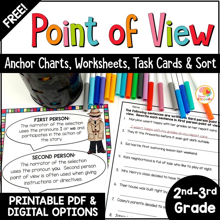 Free Point of View Activities 2nd-3rd Grade • Kirsten's Kaboodle