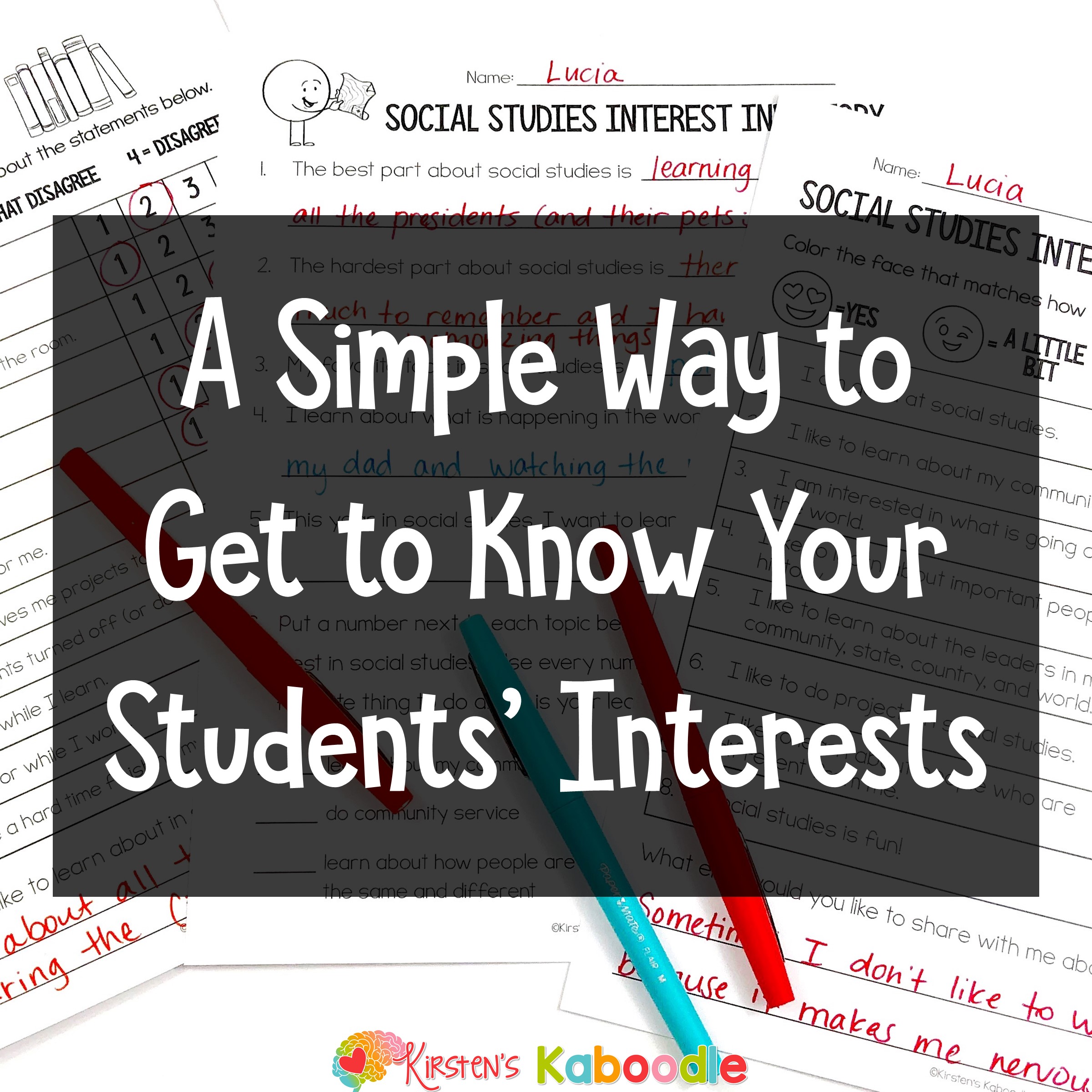 Importance of Student Interest Inventories • Kirsten's Kaboodle