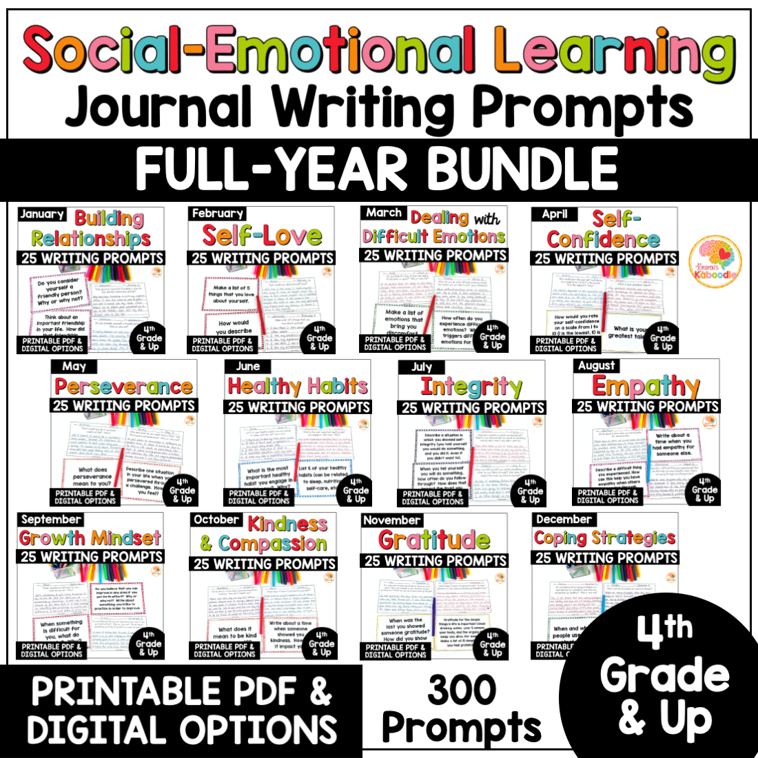 Social Emotional Learning Writing Prompts for Building Relationships