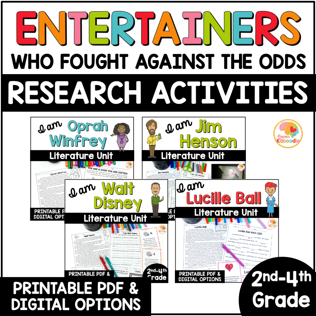 Brad Meltzer's I AM Series Activities: Famous Entertainers