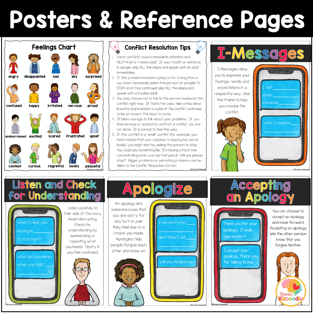 Conflict Resolution Chart For Kids