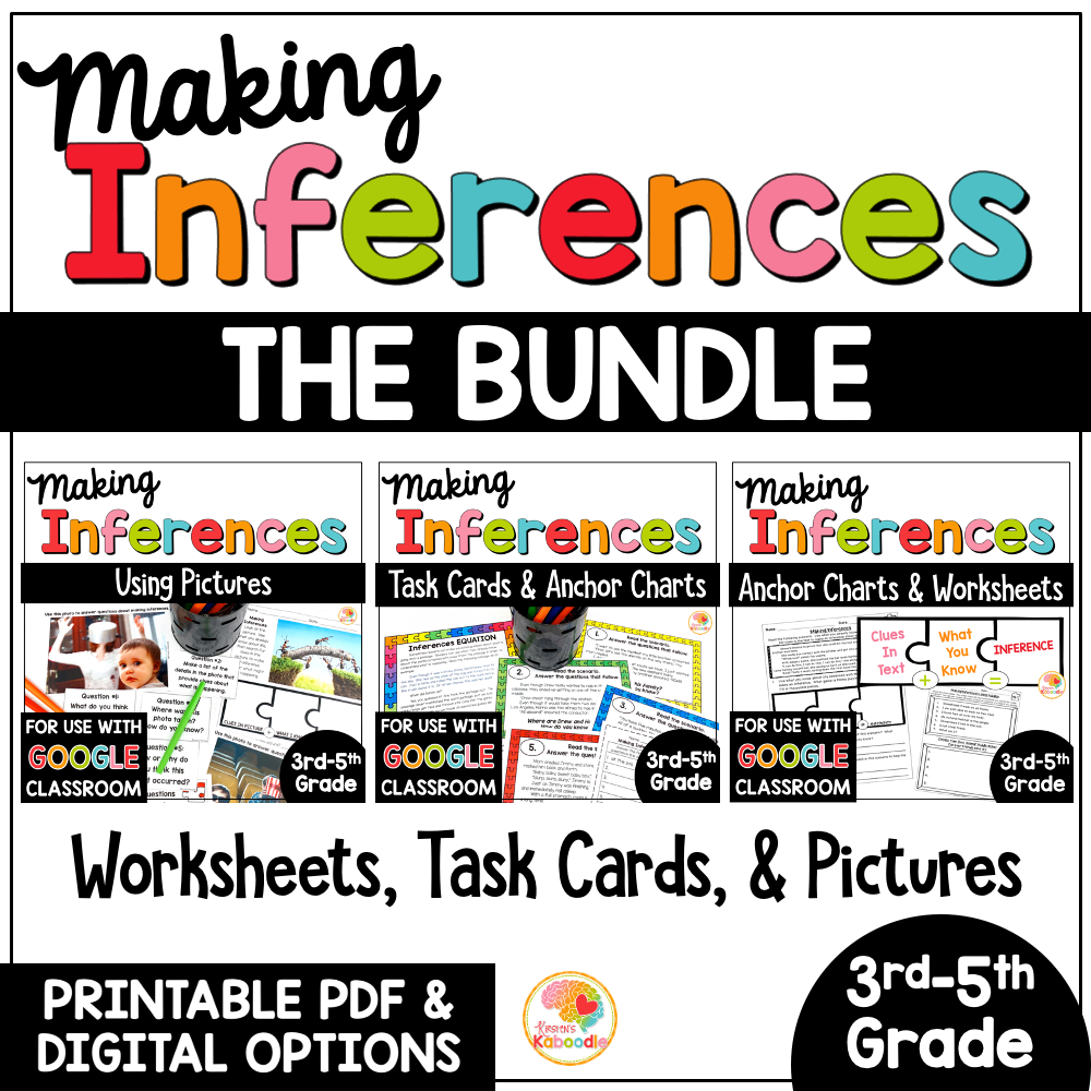 Making Inferences Activities: Worksheets, Anchor Charts, & MORE!