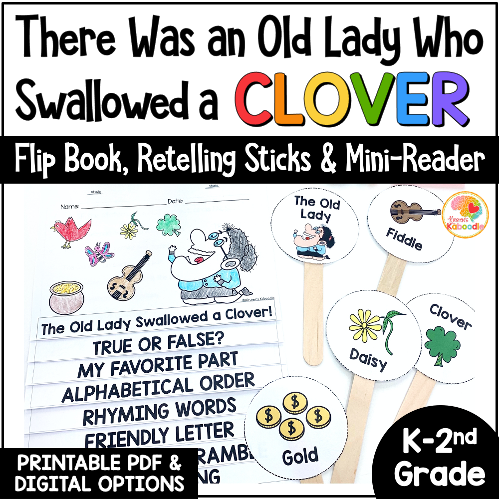 There Was an Old Lady Who Swallowed a Clover Activities