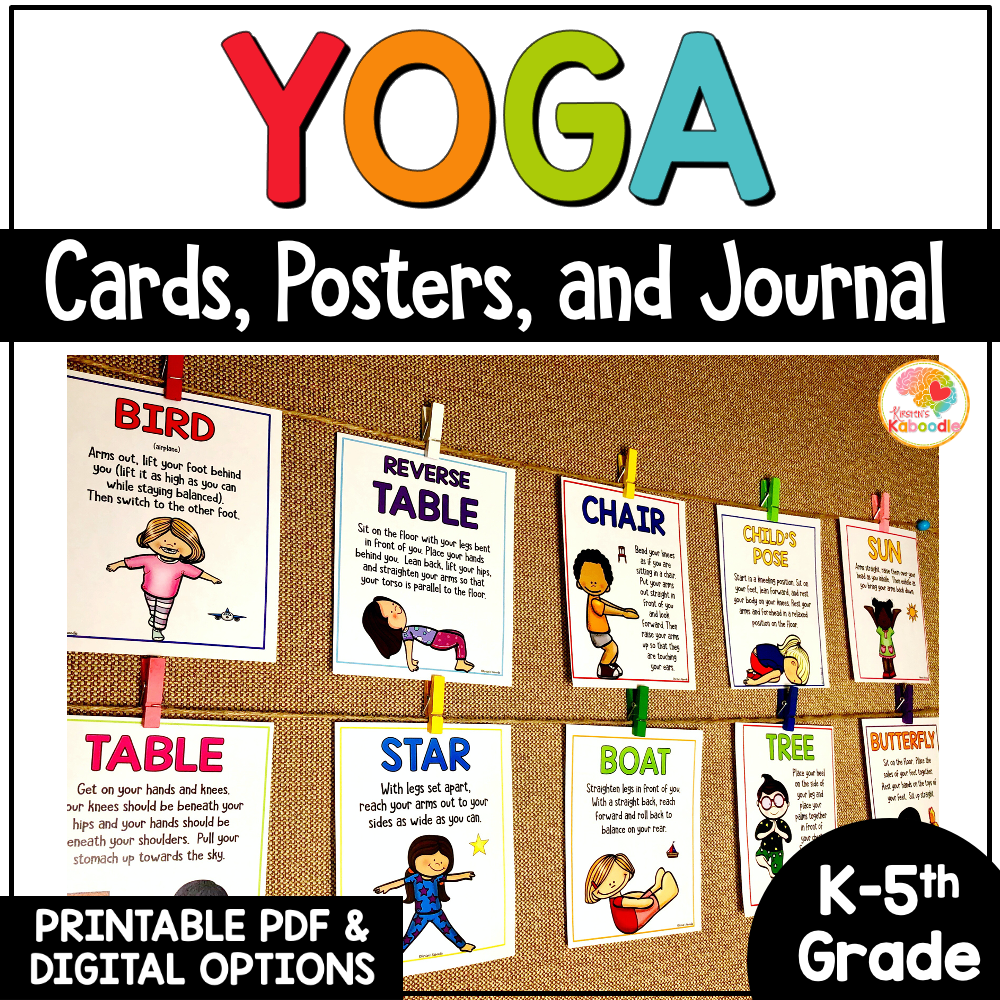Yoga Cards for Kids: Yoga Poses Posters and Journal