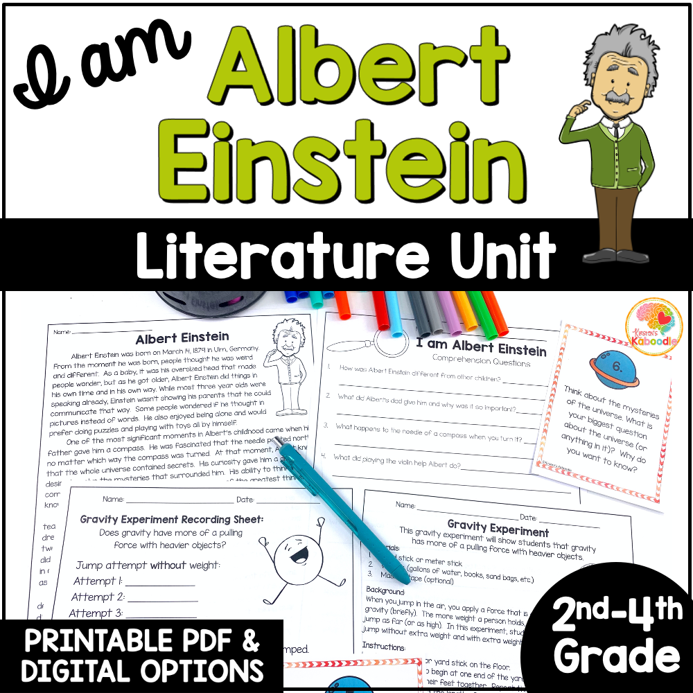 I am Albert Einstein Activities: Brad Meltzer Literature Unit
