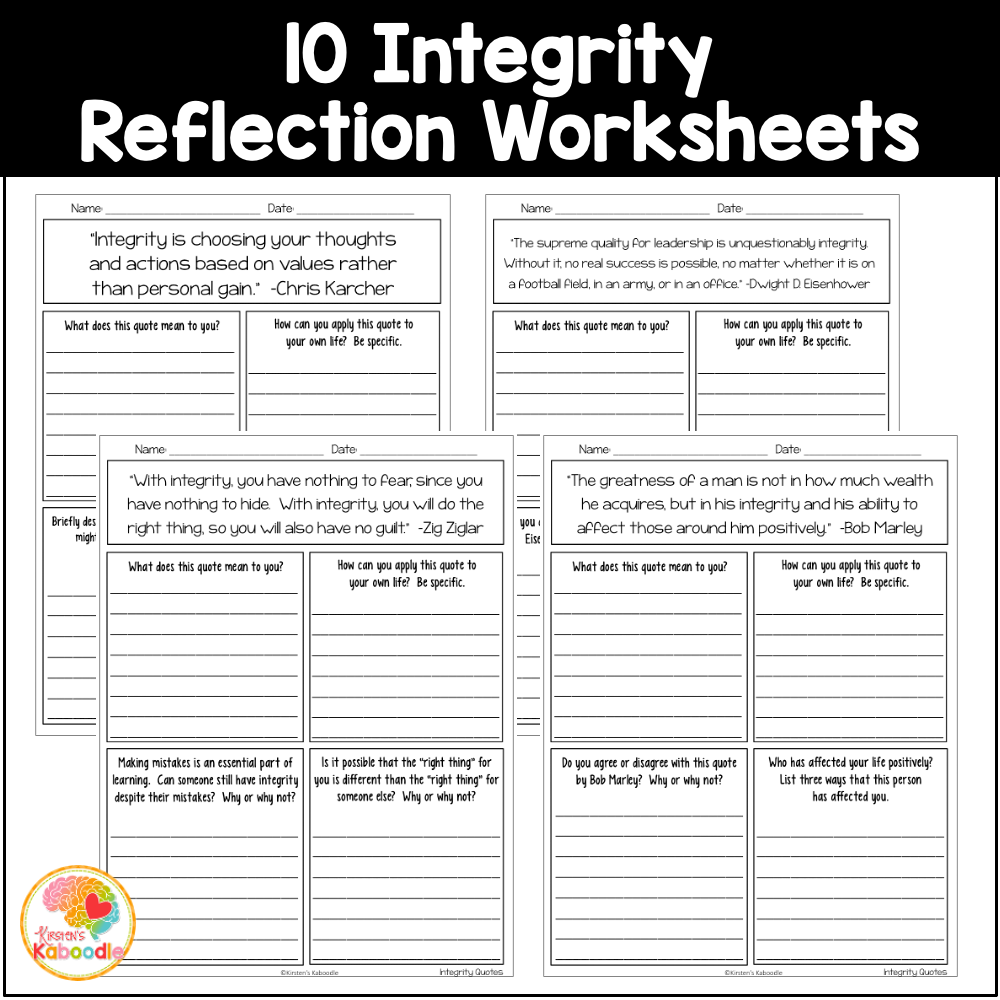 Integrity Poster For Kids