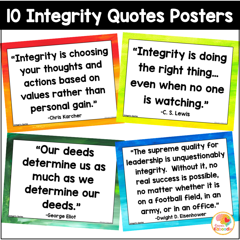 Integrity Poster For Kids