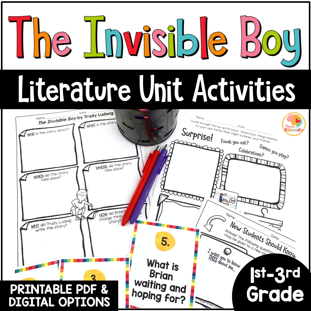 The Invisible Boy Activities: Literature Unit Companion