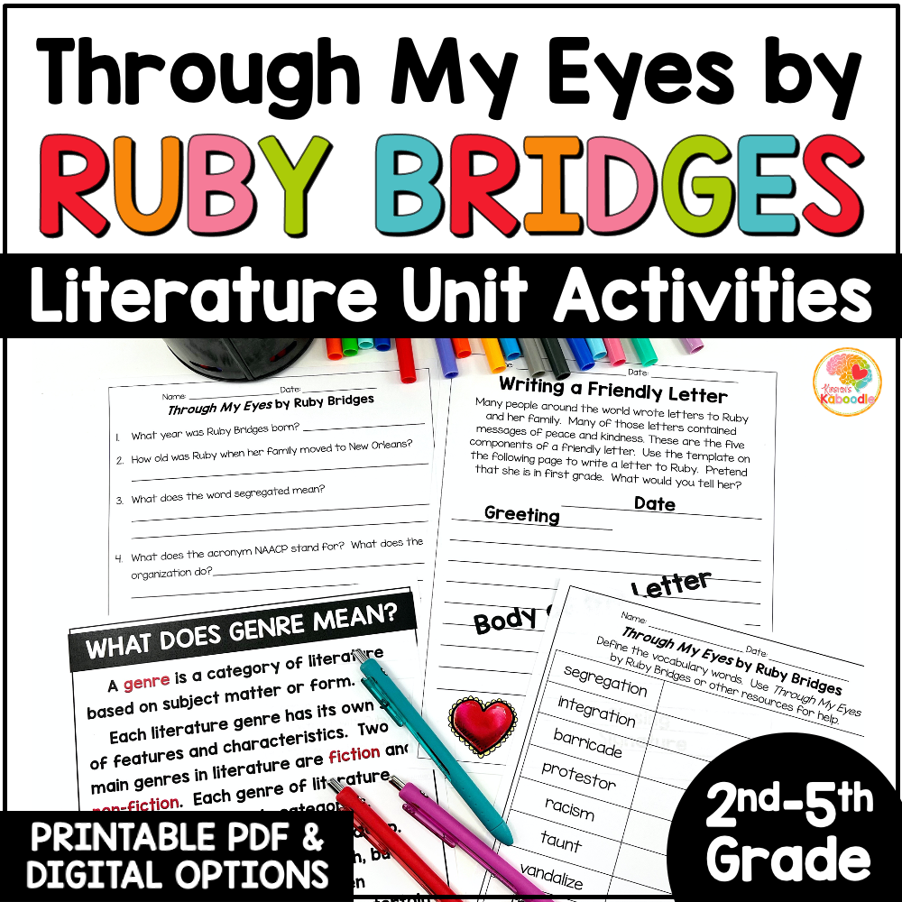 Through My Eyes by Ruby Bridges Activities: Literature Unit