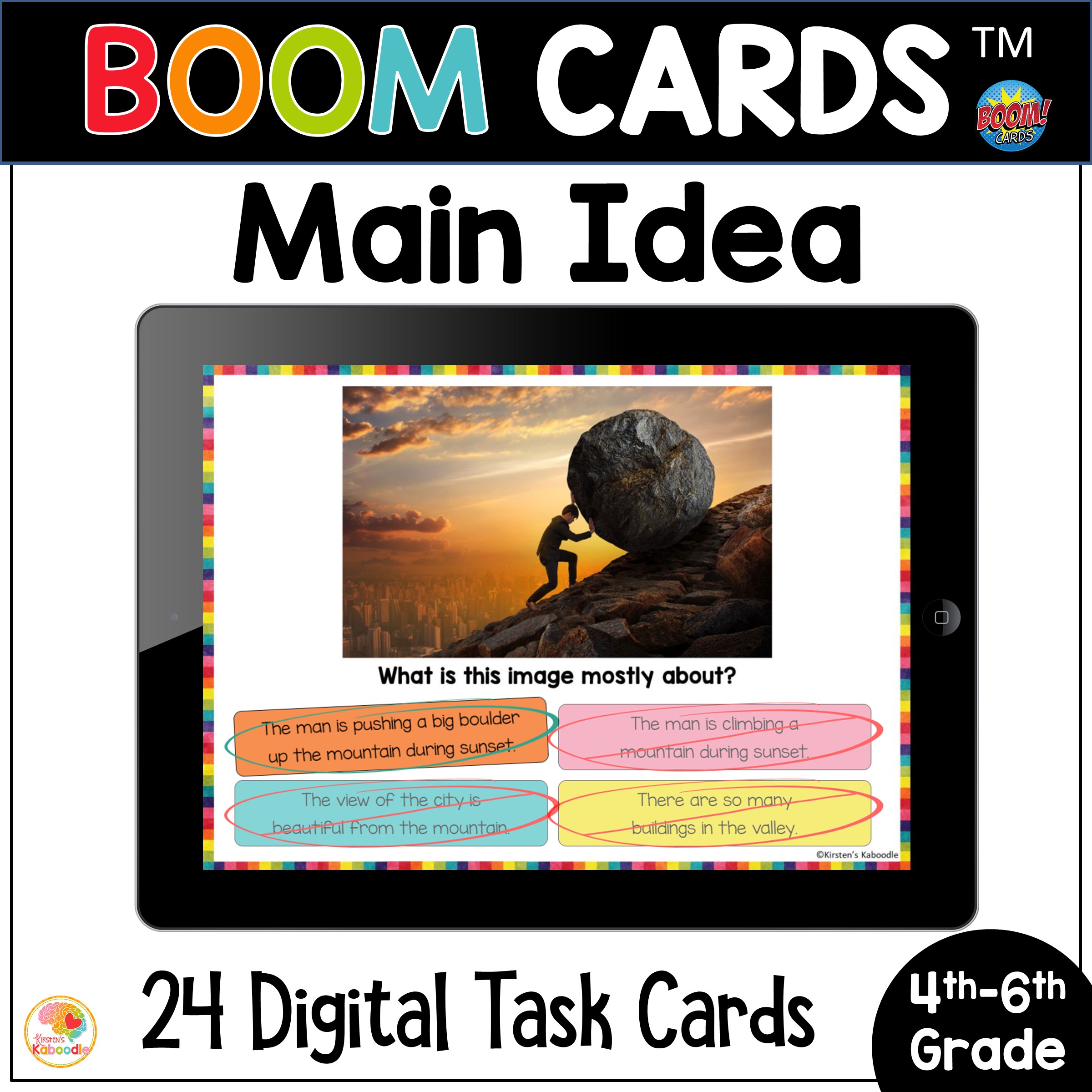 Main Idea BOOM CARDS™ Digital Interactive Task Cards