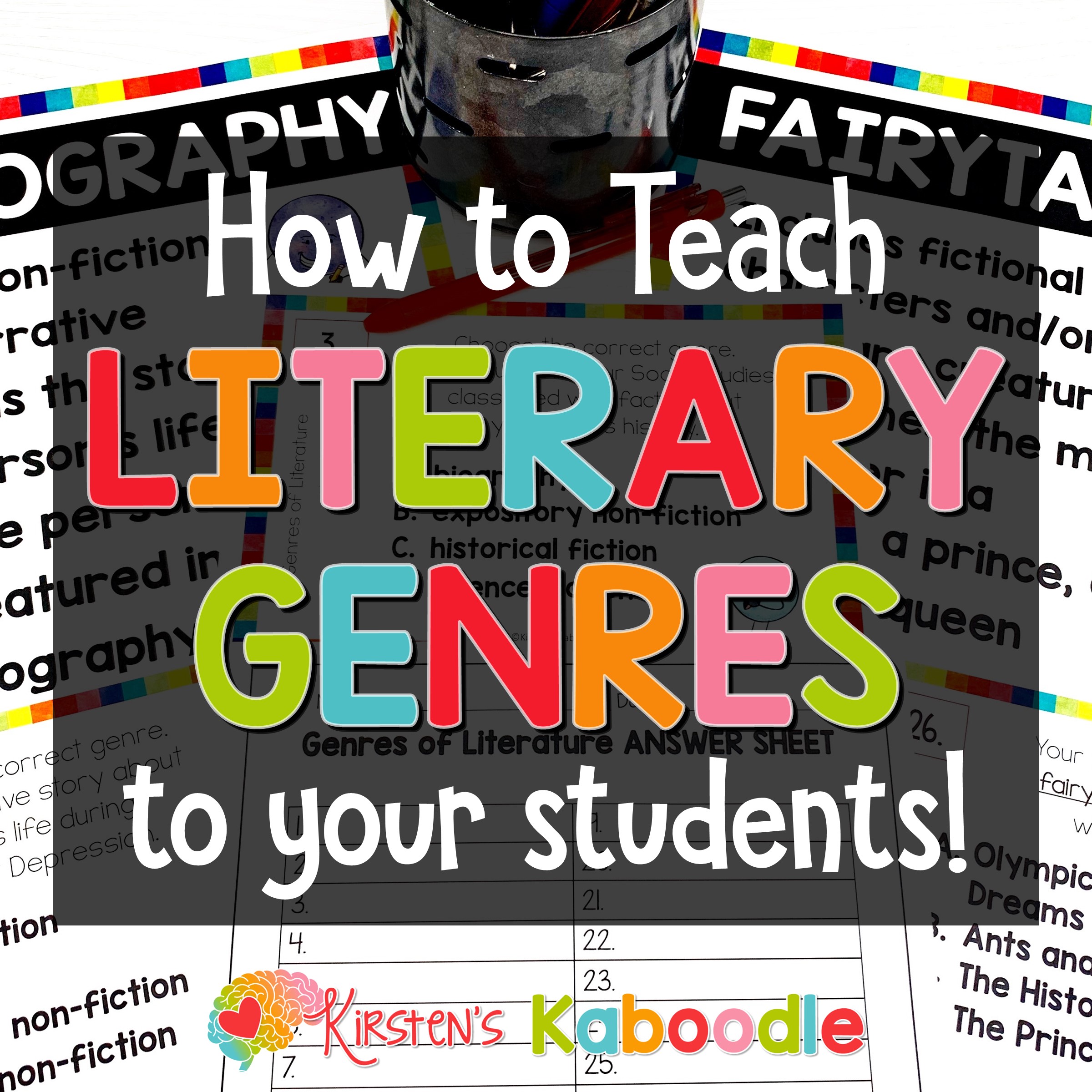 Literary Genres • Kirsten's Kaboodle