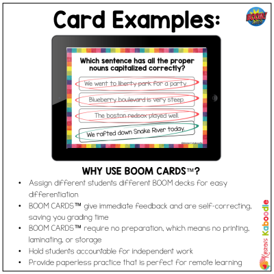 Common and Proper Nouns BOOM CARDS ™ Digital Task Cards