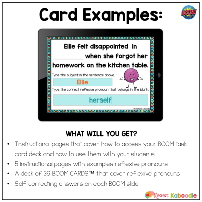 Reflexive BOOM CARDS ™ Digital Task Cards