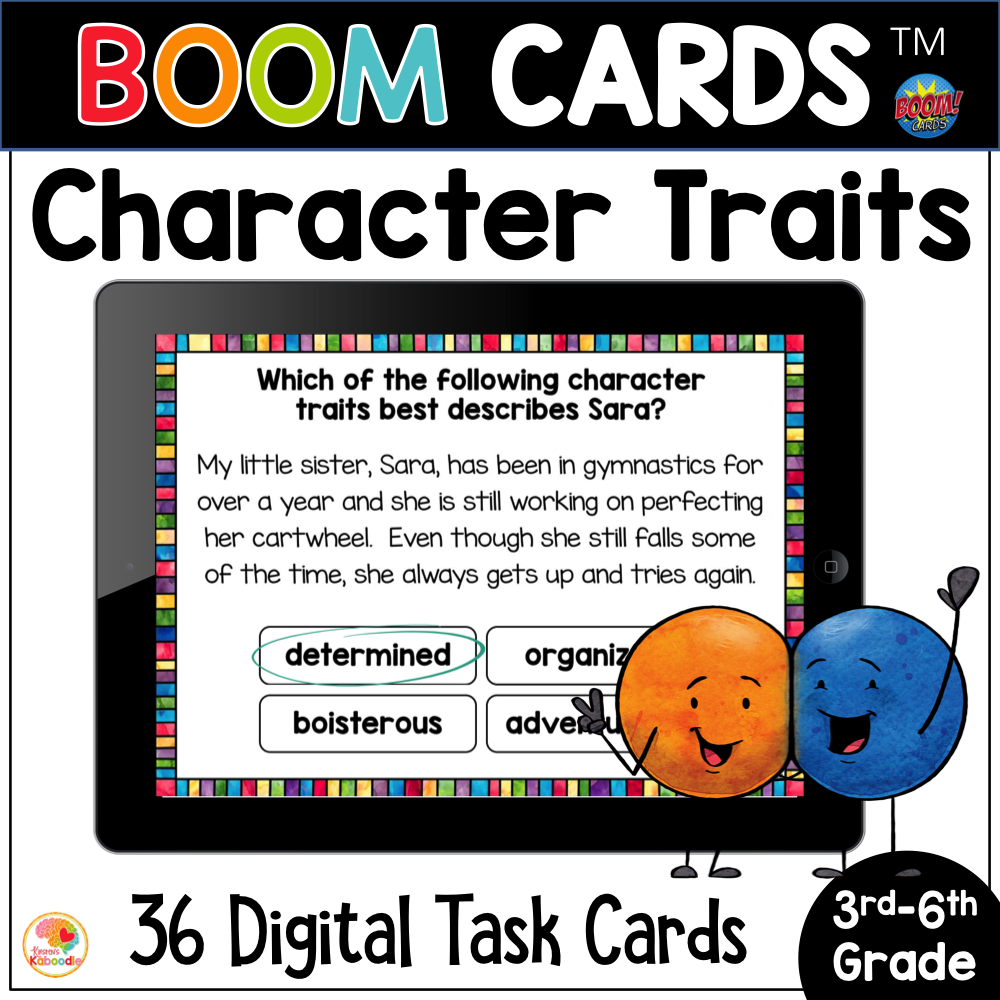 Character Traits BOOM CARDS ™ Digital Task Cards