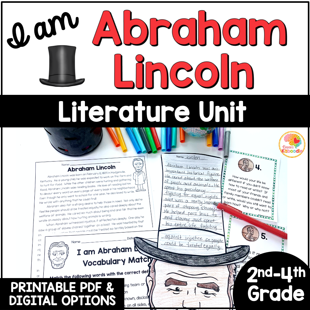 I am Abraham Lincoln by Brad Meltzer Literature Unit Activities