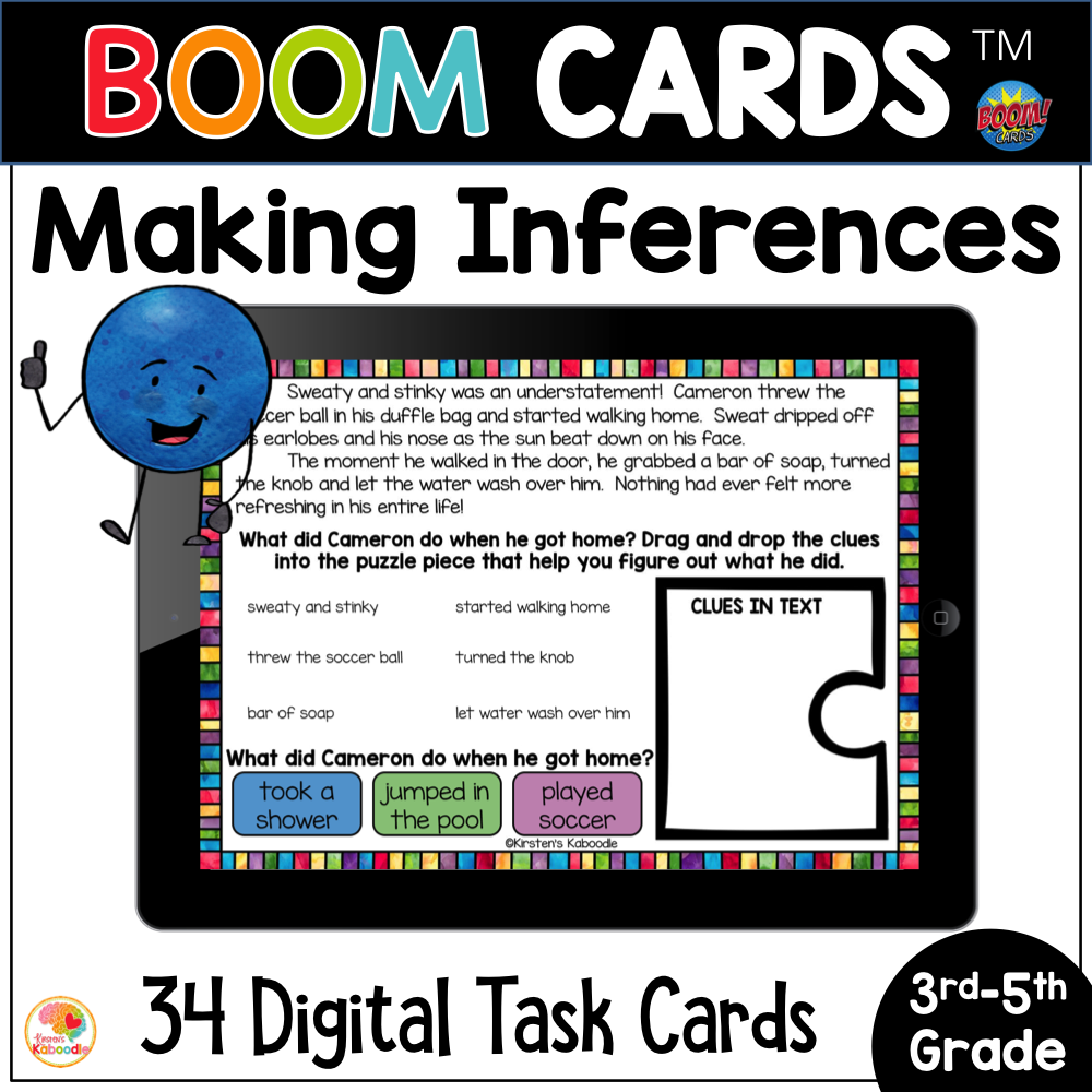 Making Inferences BOOM CARDS ™ Digital Task Card