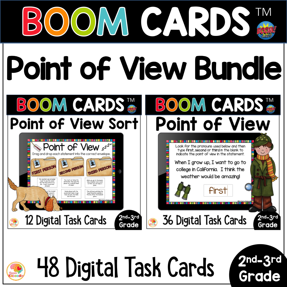 Point of View BOOM CARDS BUNDLE Interactive Digital Task Card
