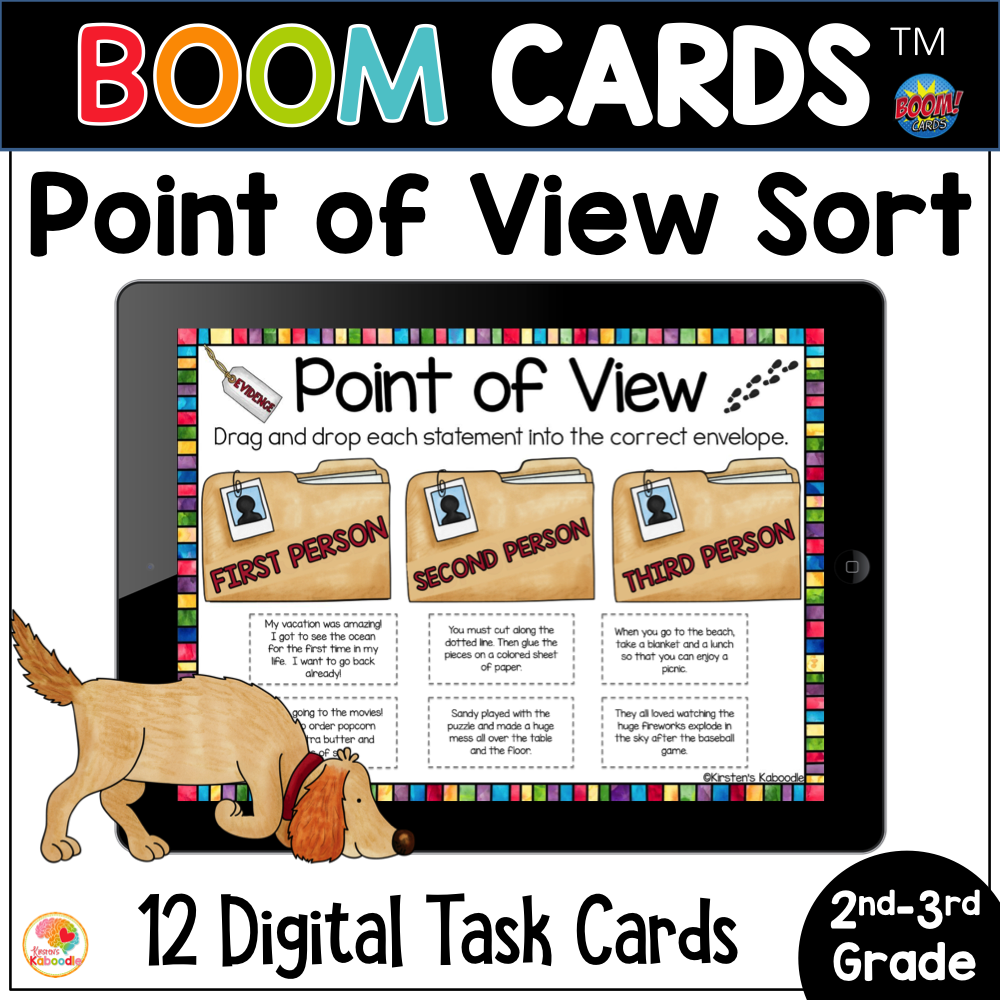 Point of View Sorting BOOM CARDS ™ Digital Task Cards