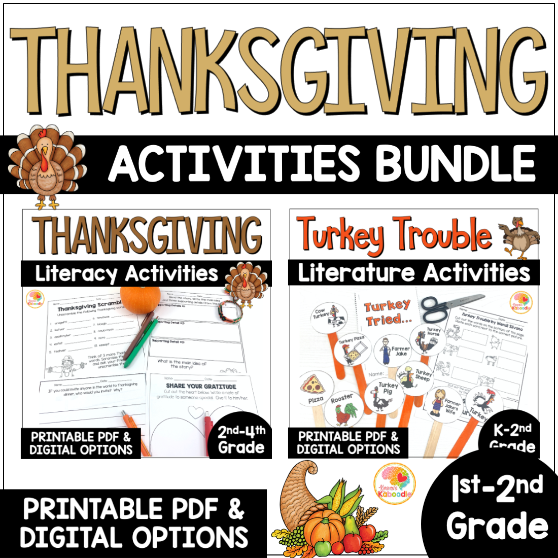 Thanksgiving Activities for Kids Bundle