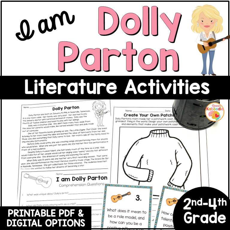 I am Dolly Parton by Brad Meltzer Activities for 2nd, 3rd, 4th Grade