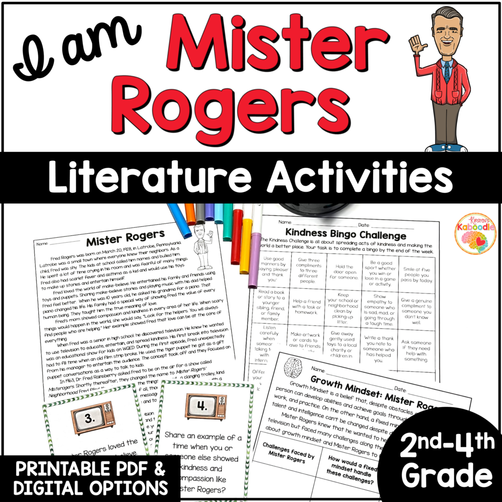 I am Mister Rogers by Brad Meltzer Activities: 2nd, 3rd, 4th Grade