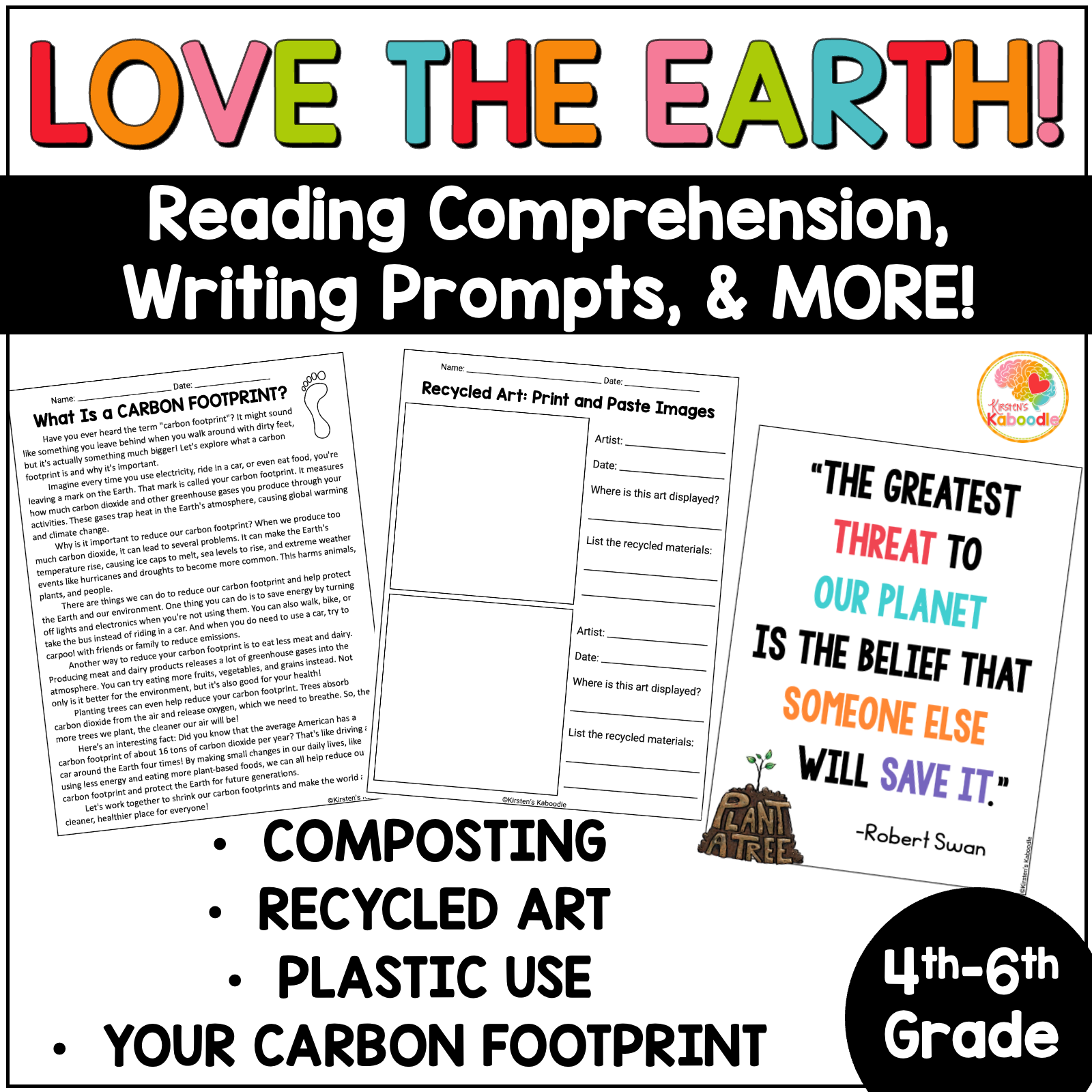 Earth Day Activities for Kids: Reading, Comprehension, and Writing