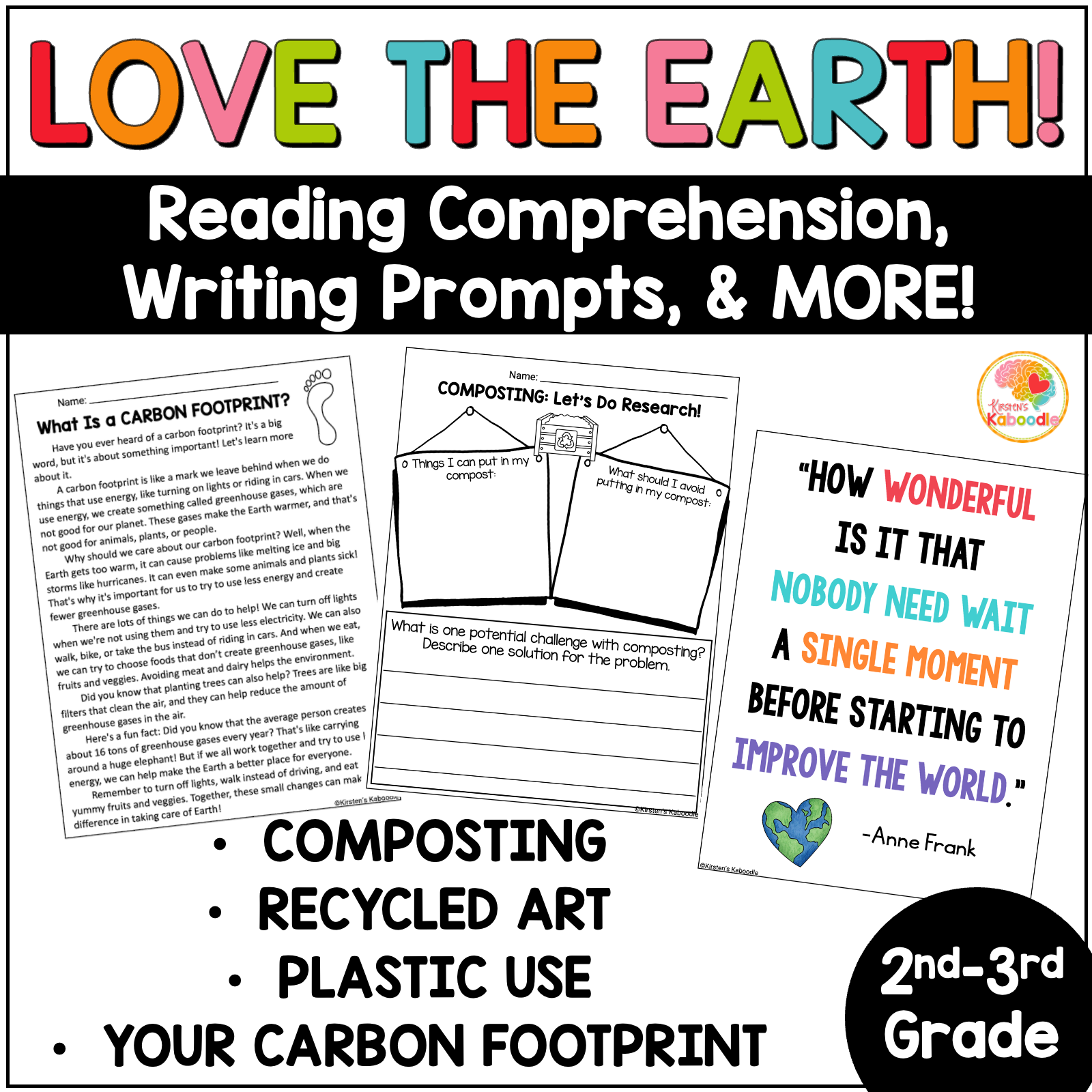 Earth Day Activities for Kids: Reading Passages and Writing Pages