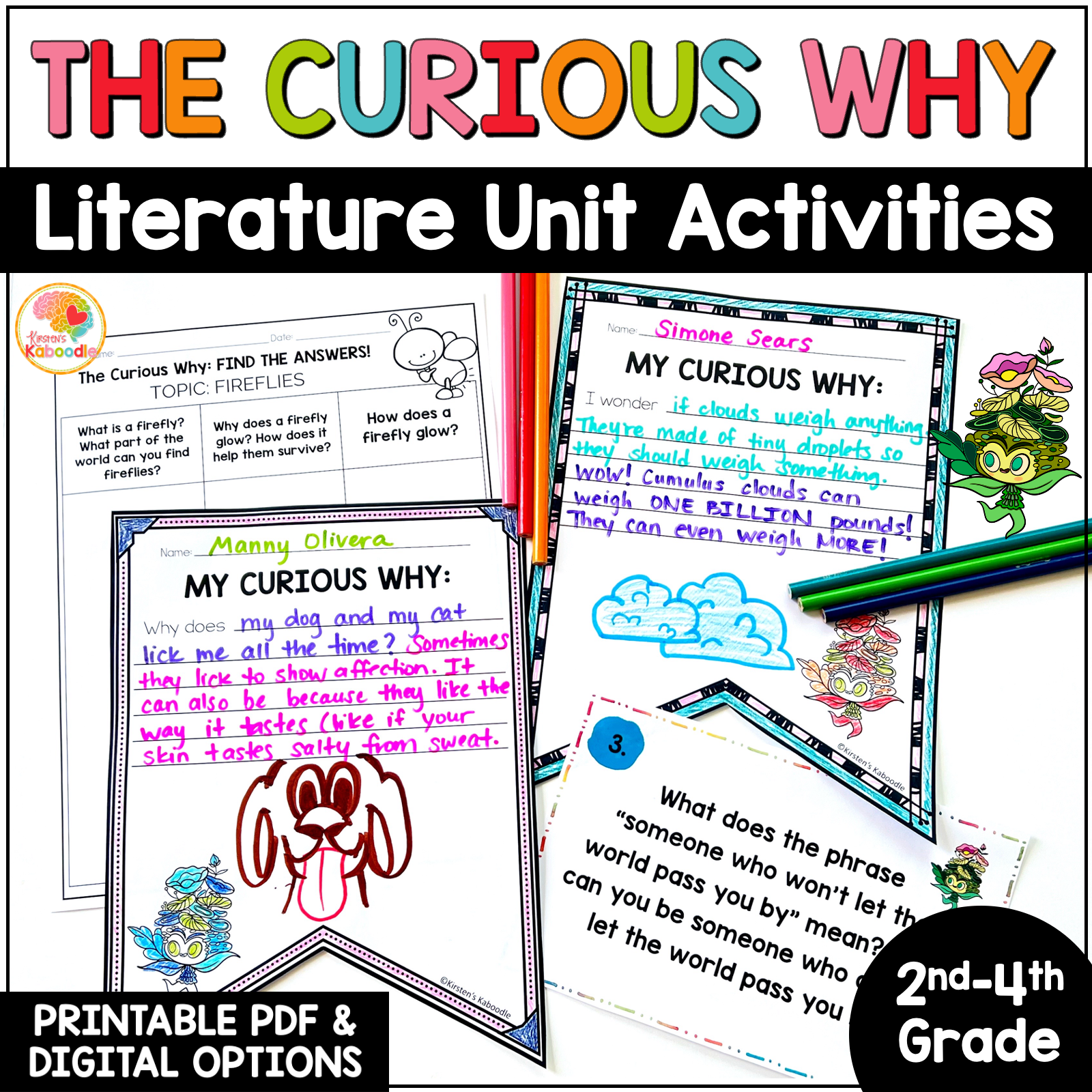 The Curious Why Activities: Literature Unit for 2nd, 3rd, 4th Grade