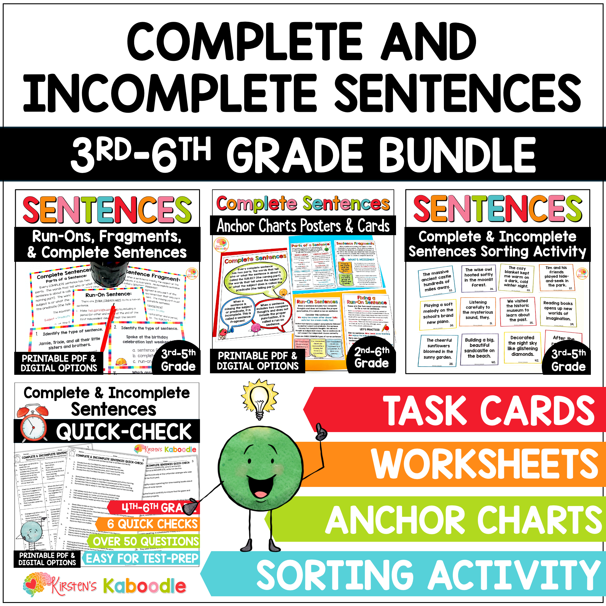 Complete And Incomplete Sentence Worksheets Complete & Incomplete