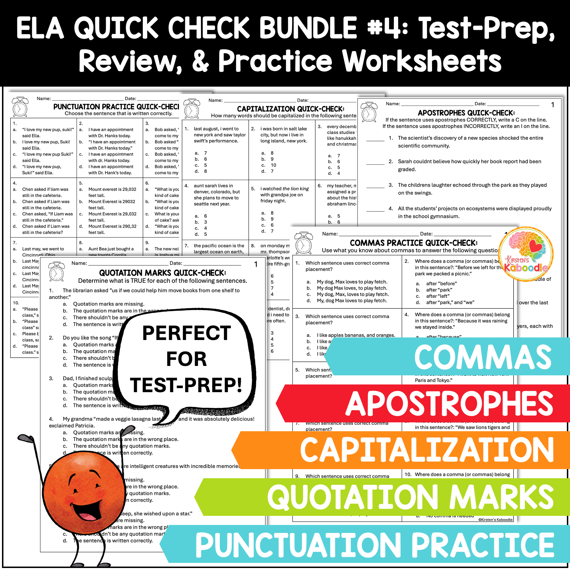 Punctuation Worksheets 6th Grade