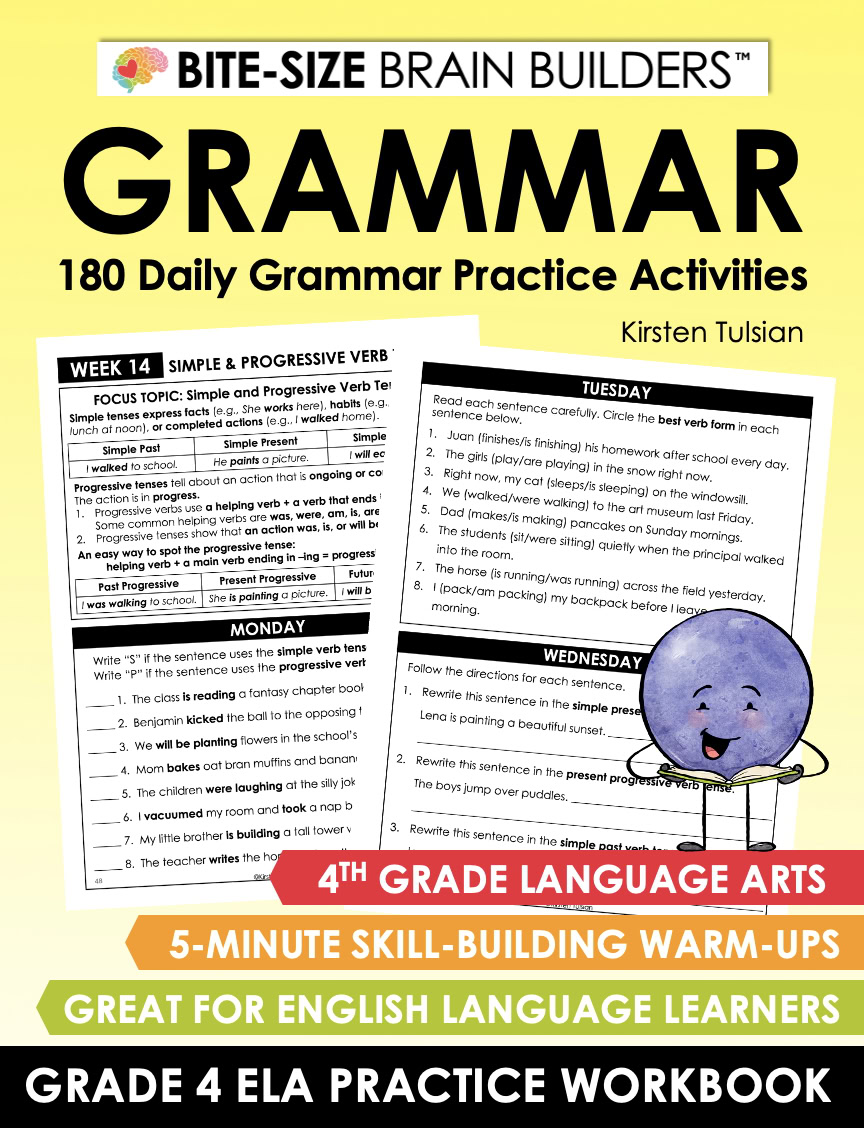 4th Grade Grammar Lessons: 180 Daily Practice Activities & Lessons